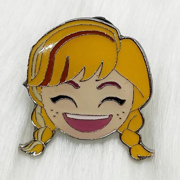 Disney | Jewelry | 525 Disney Frozen Anna Laughing Emoji Pin | Poshmark